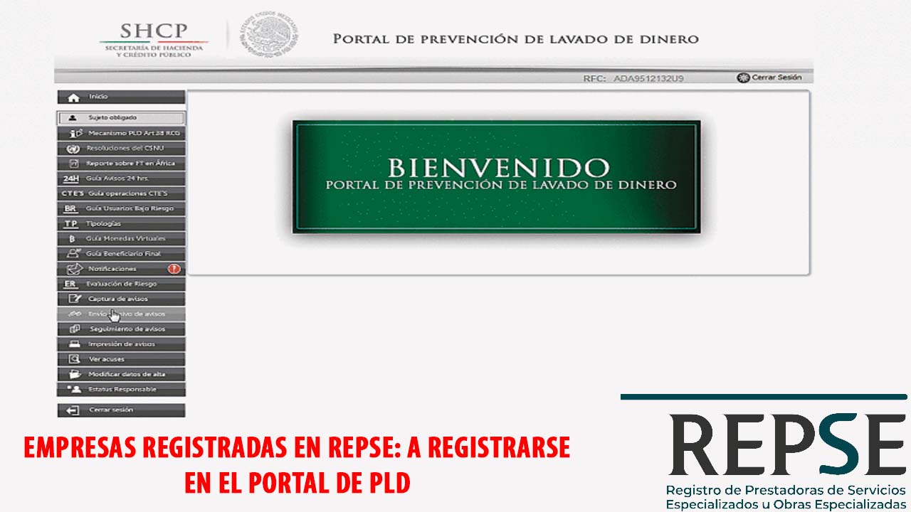¿Empresas en el REPSE deben registrarse en el portal de la Ley Antilavado?