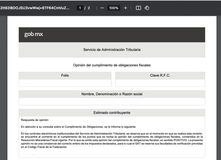 Cómo obtener la Opinión de Cumplimiento 32-D 2025 en el nuevo portal del SAT